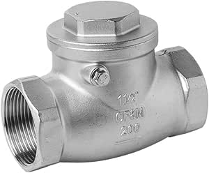 Amazon.com: 304 stainless steel swing check valve H14W horizontal ...