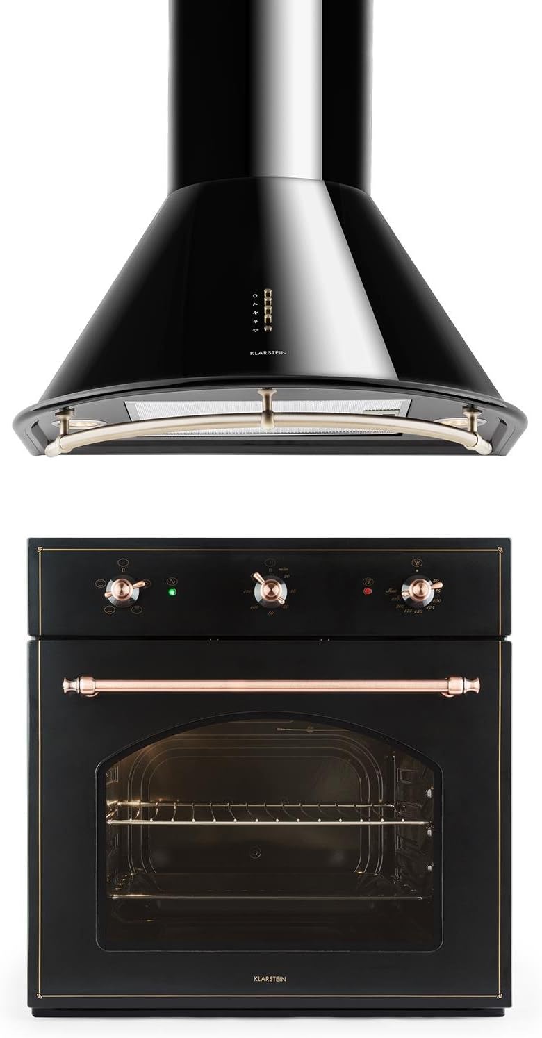 Klarstein Vilhelmine Noir Set Backofen + Dunstabzugshaube ...
