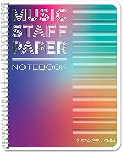 Amazon.com : BookFactory Music Staff Notebook/Composition Manuscript ...