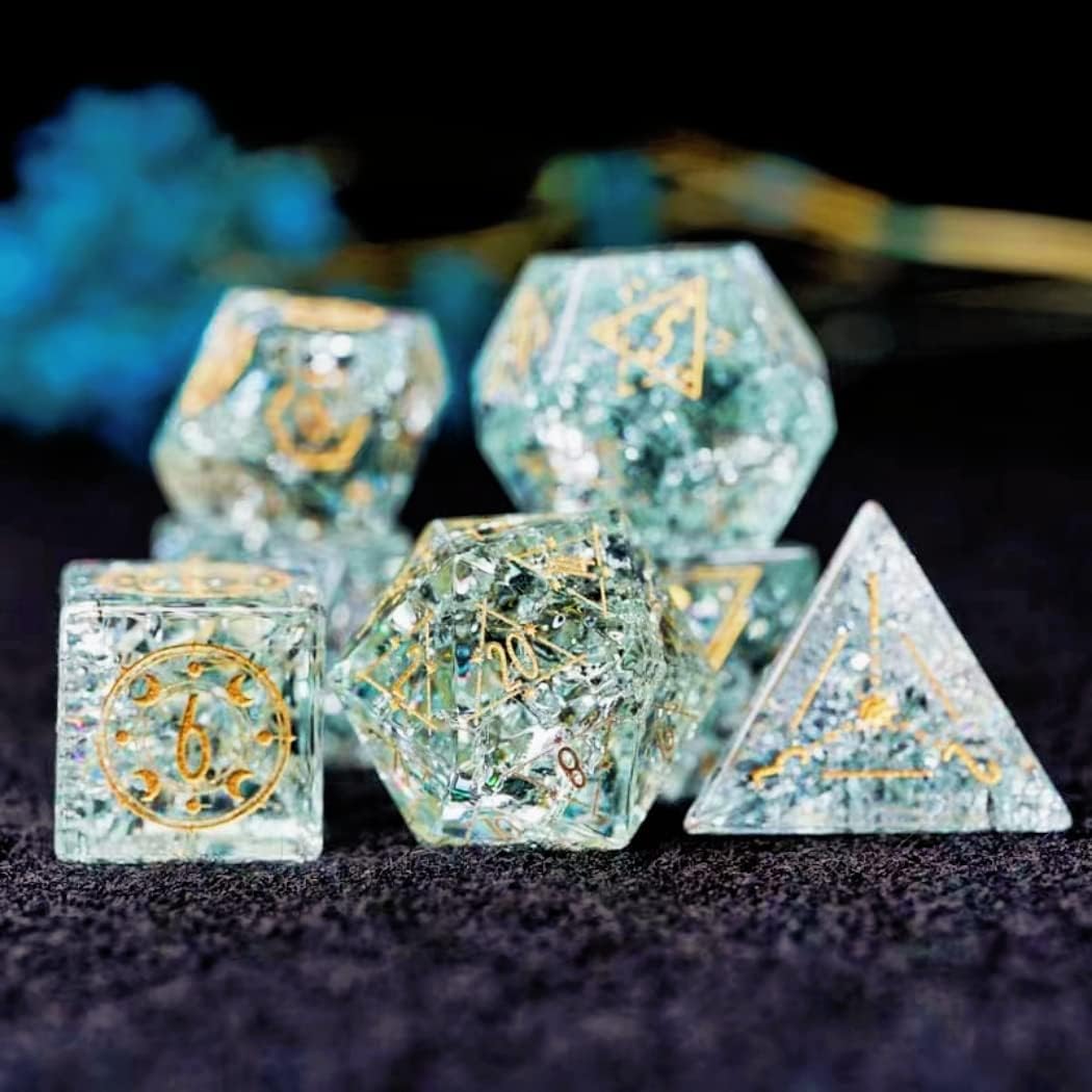 Amazon.com: DND Dice Set, Dungeons and Dragon dice, Natural Crystal ...