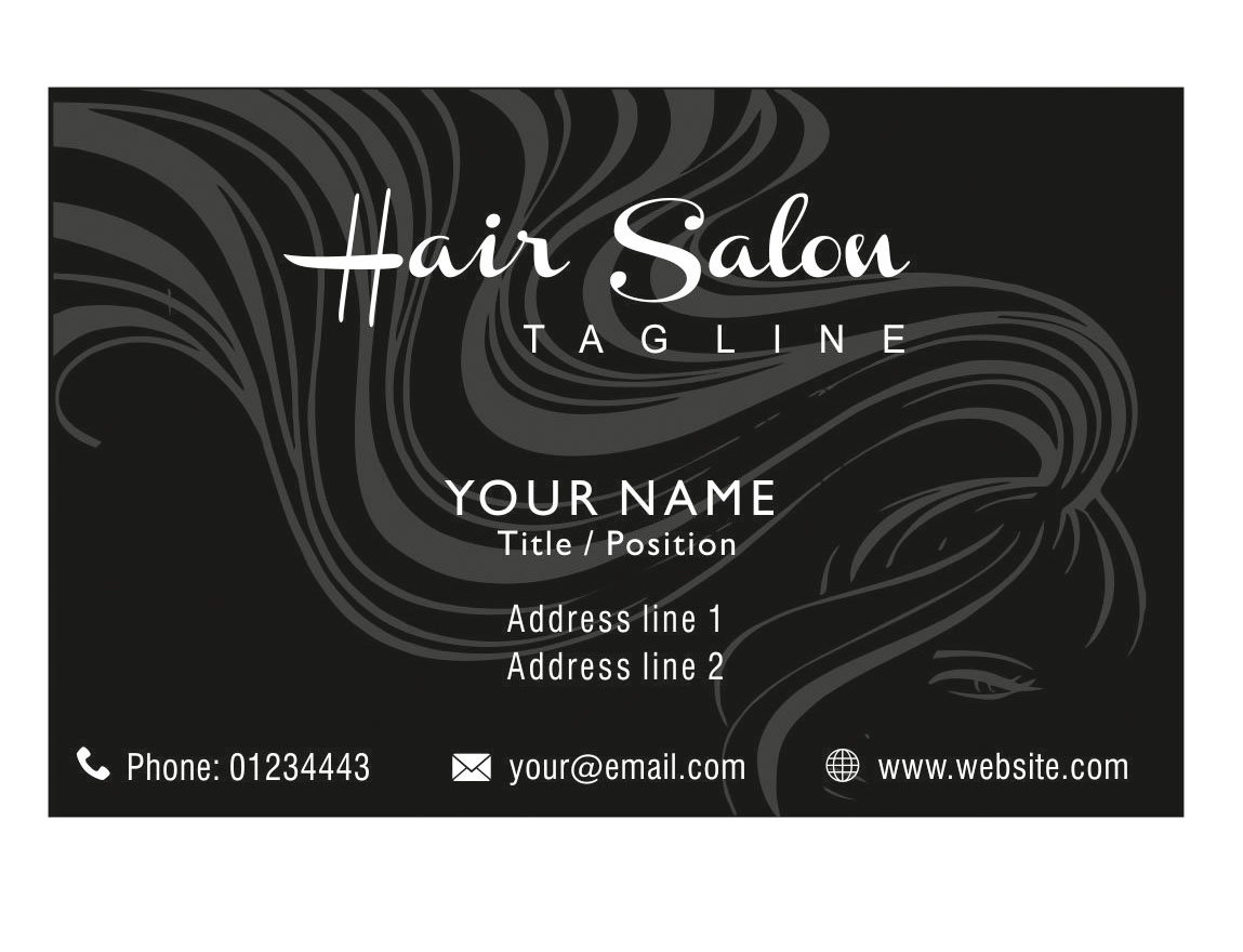 Examples Personal Business Card Hair Hair Salon Business Card