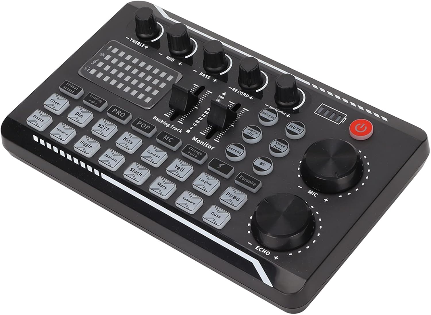audio interface with dj mixer and sound card, live sound card 16 bits ...