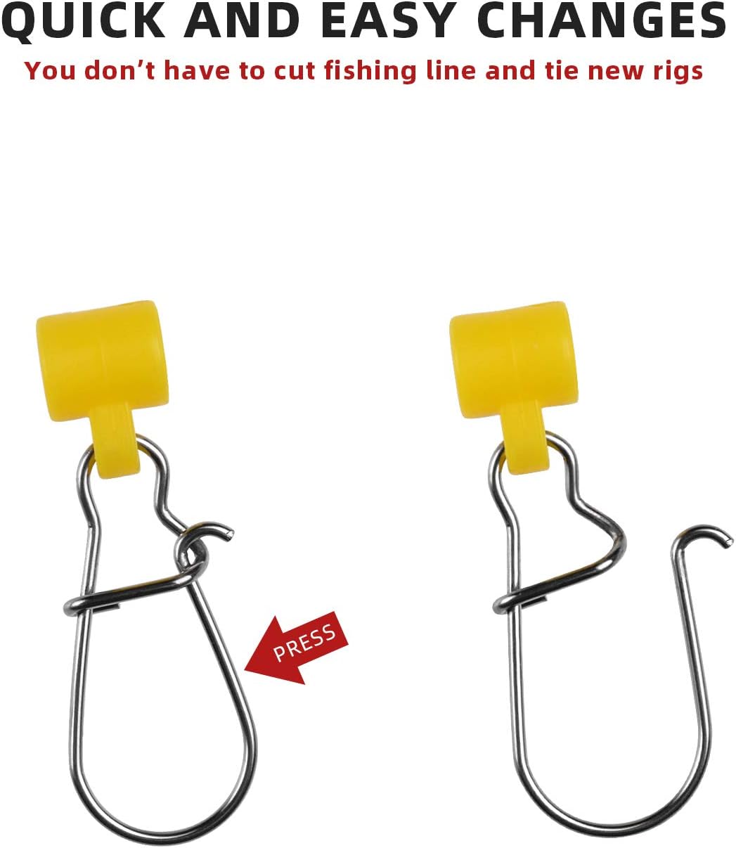 SF Fishing Line Sinker Slides with Stainless Steel Duo Lock Snap Weight ...