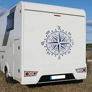 Amazon.com - LANRICE Large Compass Rose Travel Car Sticker Decal for ...