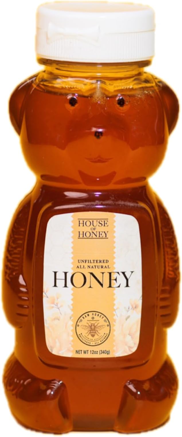Amazon.com : 100% U.S.A. Raw & Unfiltered Honey in Easy Squeeze Bottle ...