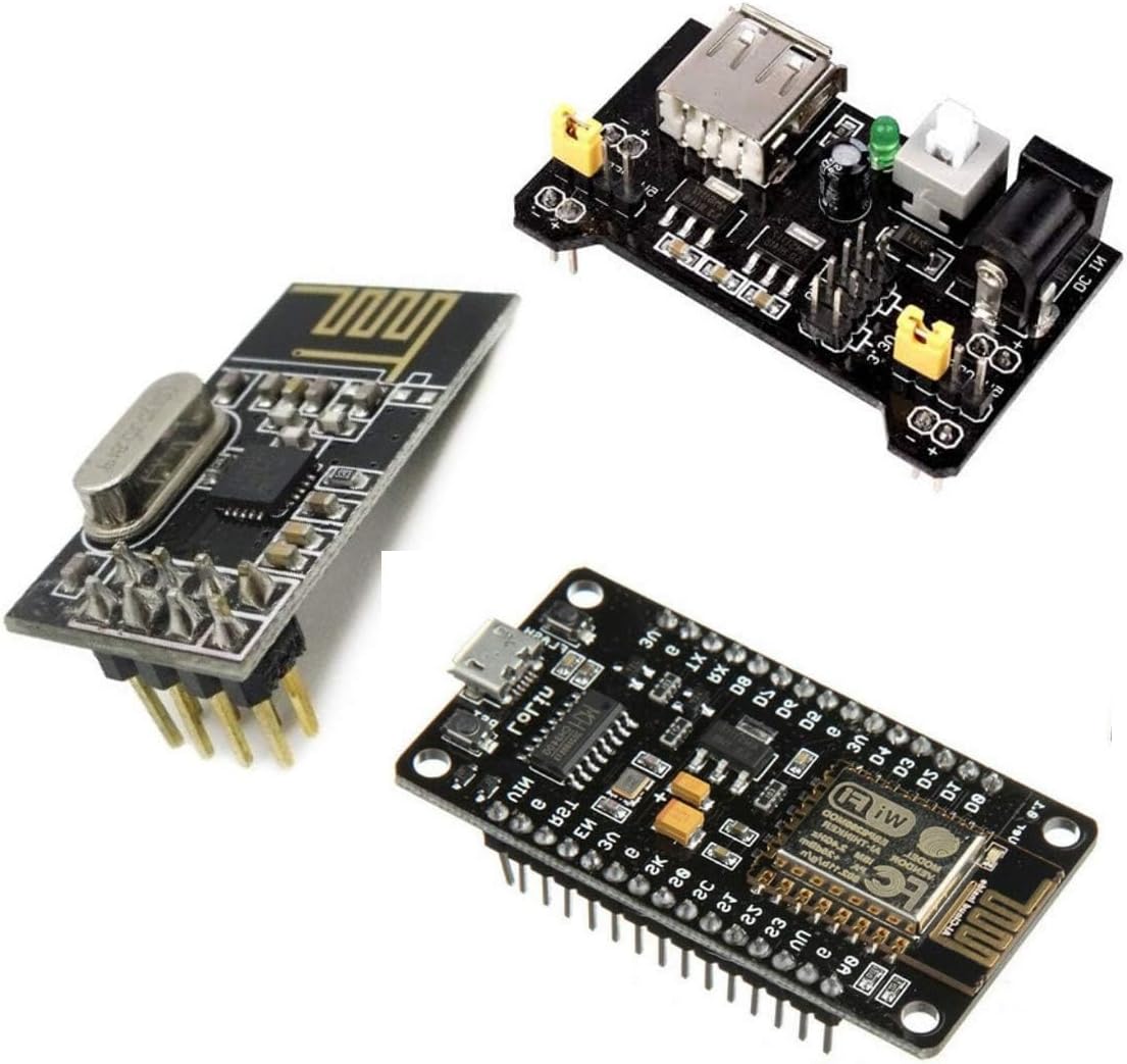 TechWiz Combo of Node Mcu Kit MB102 Power Supply Module, Nodemcu ...