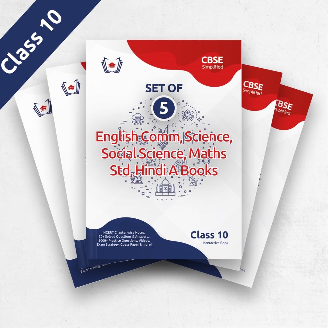 CBSE Simplified: Set of 5 Latest Interactive Guide Books for Class 10 ...