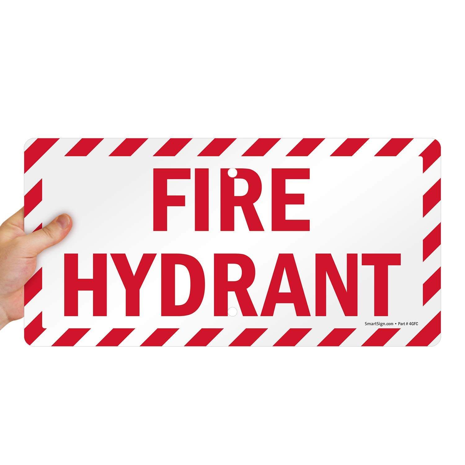 Amazon.com: SmartSign "Fire Hydrant" Sign | 9" x 18" Aluminum : Patio ...