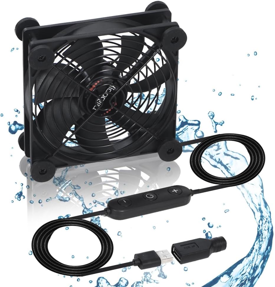 Amazon.com: GDSTIME Quiet Dual 120mm USB Fan, DC 5V Powered Fans ...