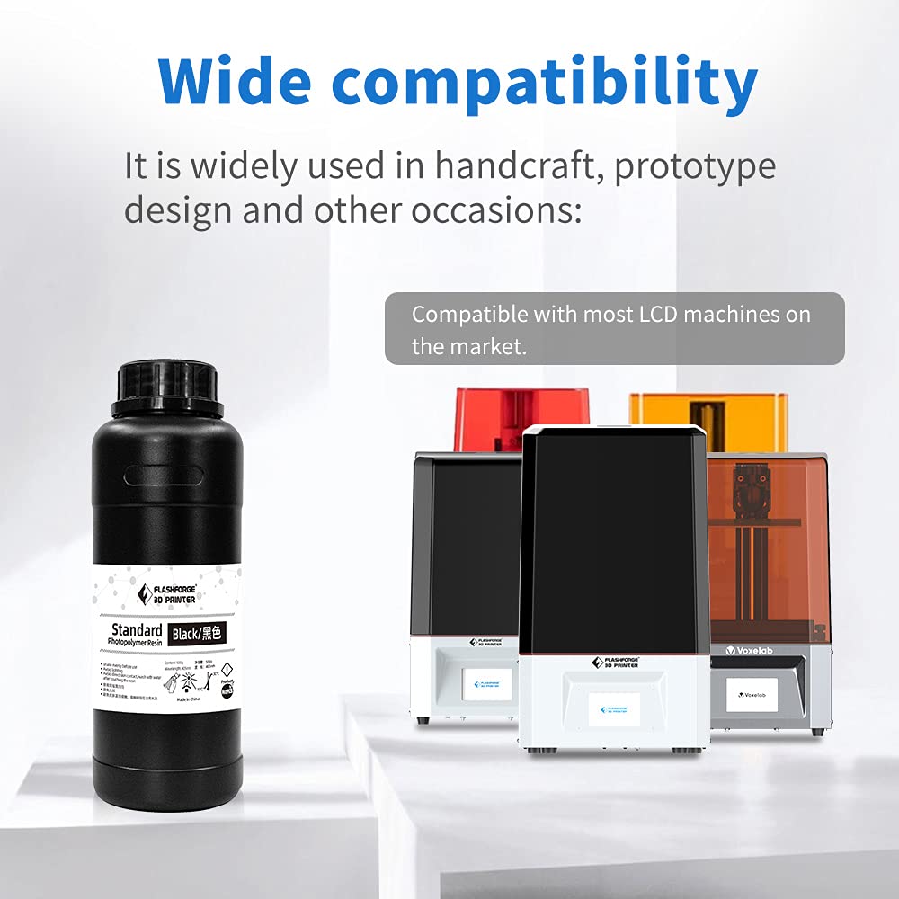 Flashforge 3D Printer Resin, 405nm UV-Curing 3D Resin with High ...