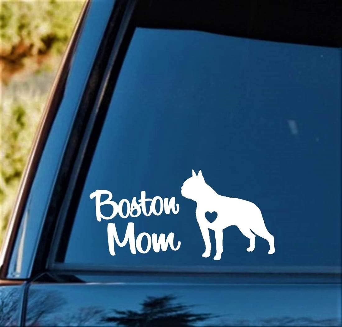 Amazon.com - Bluegrass Decals Boston Mom Dog Decal Sticker B1155
