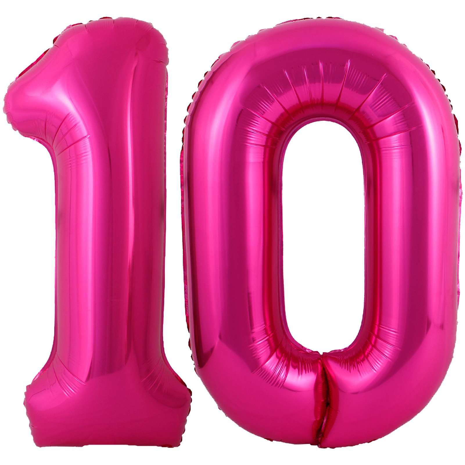 Amazon.com: Hot Pink 10 Number Balloons, 40 Inch Giant Number 10 ...