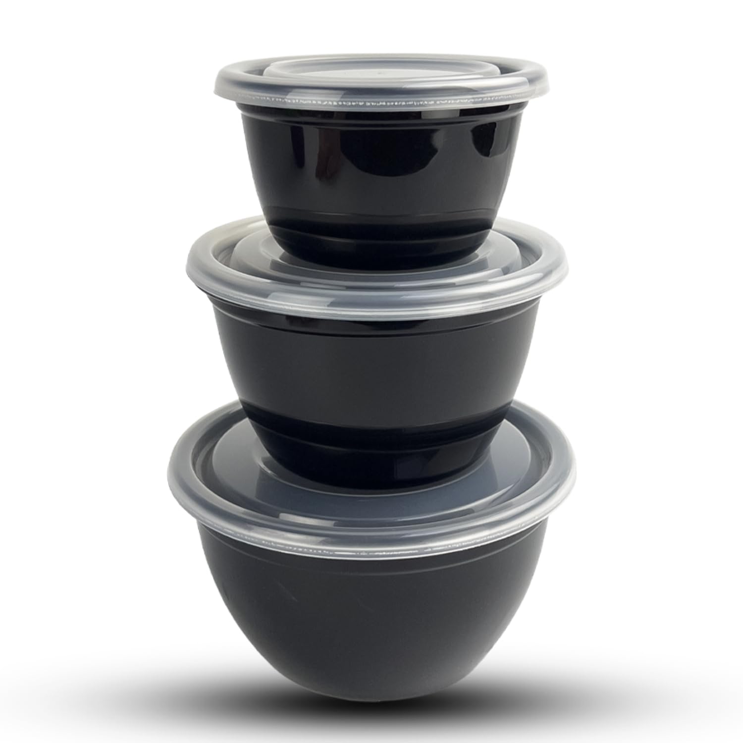 Amazon.com: Crisp Prep Bowl Set - 3-Piece Plastic Mixing Bowls With ...