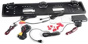 Amazon.com: European License Plate Frame 12LED Camera Reversing Display ...