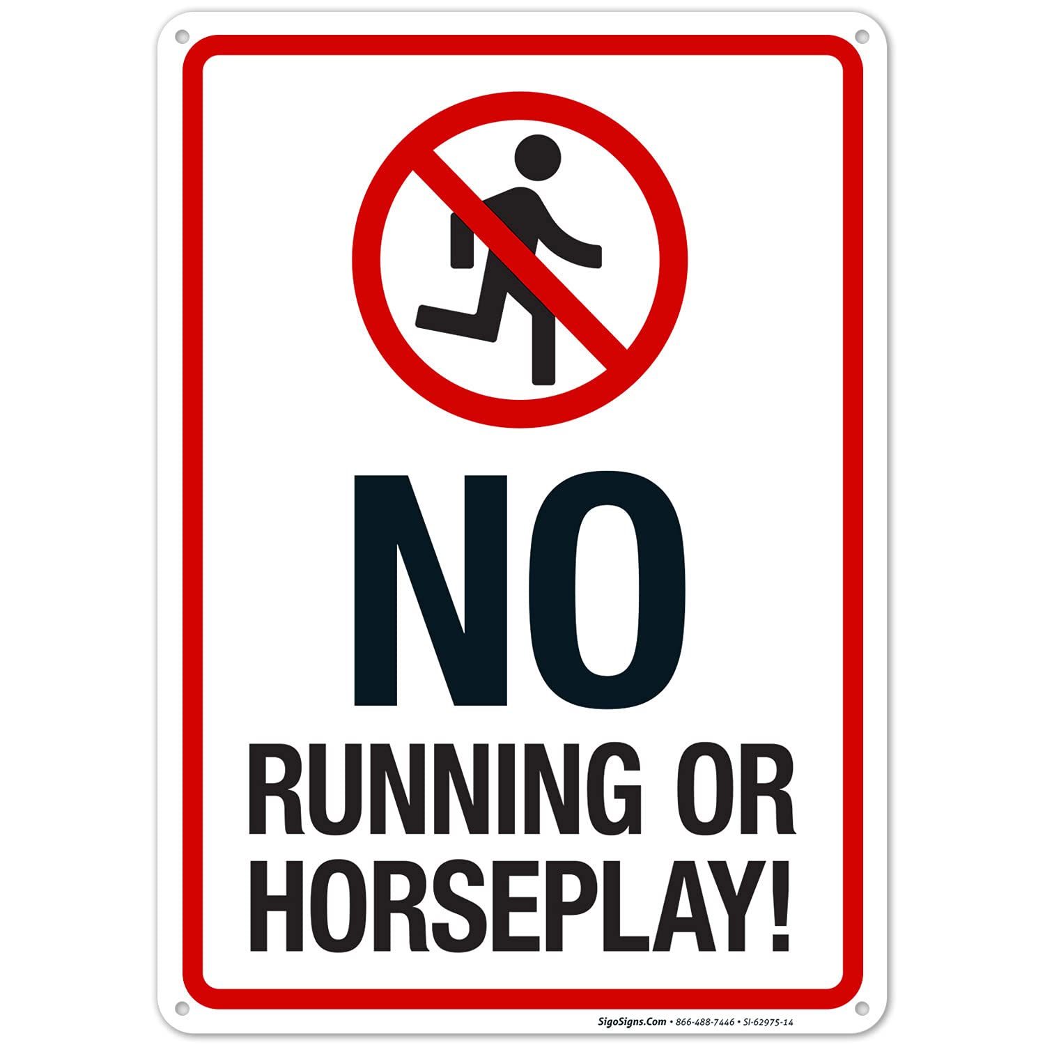 No Running Sign In Class