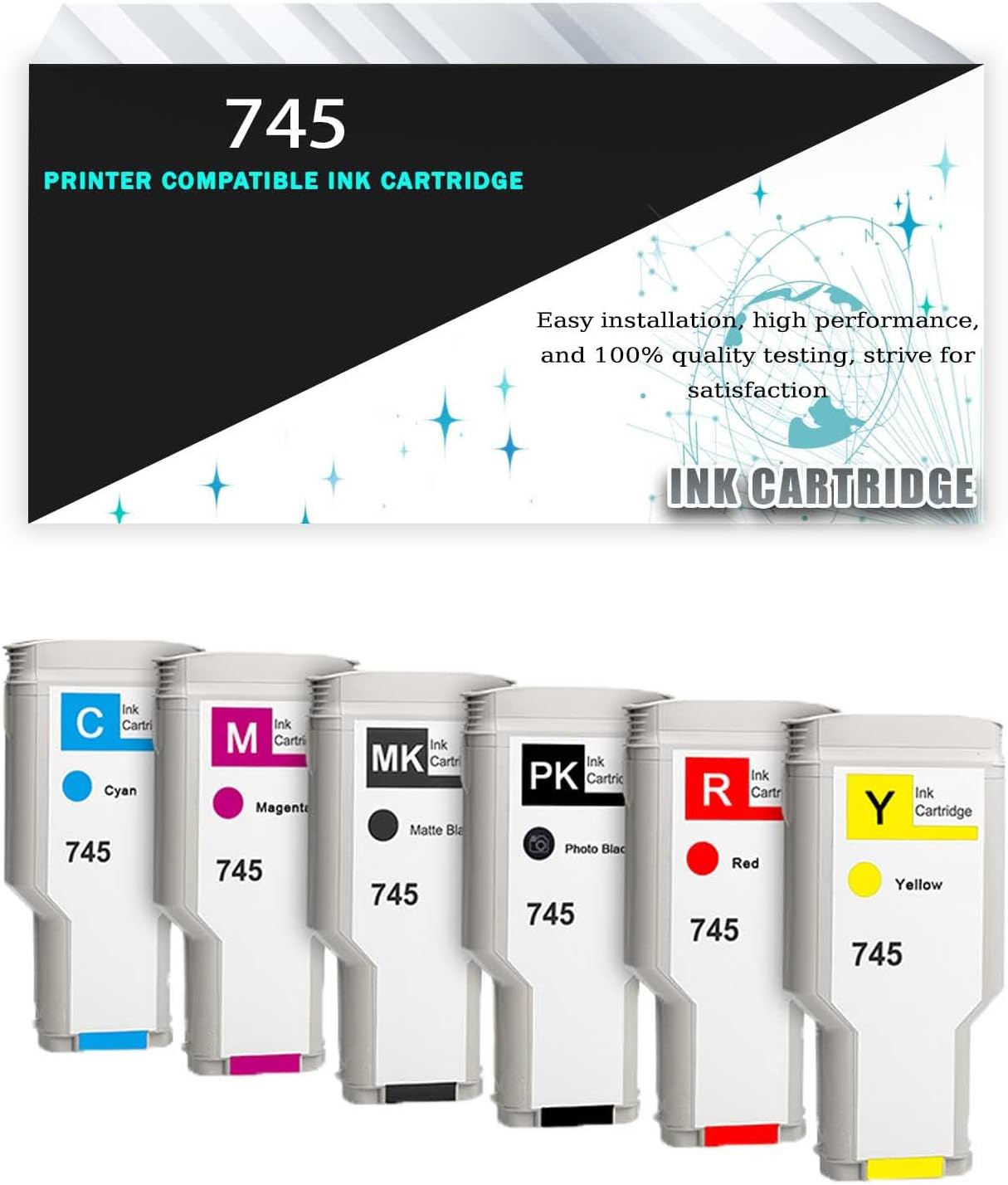 Amazon.com: H-745 Ink Cartridge Replacement Compatible for HP Designjet ...
