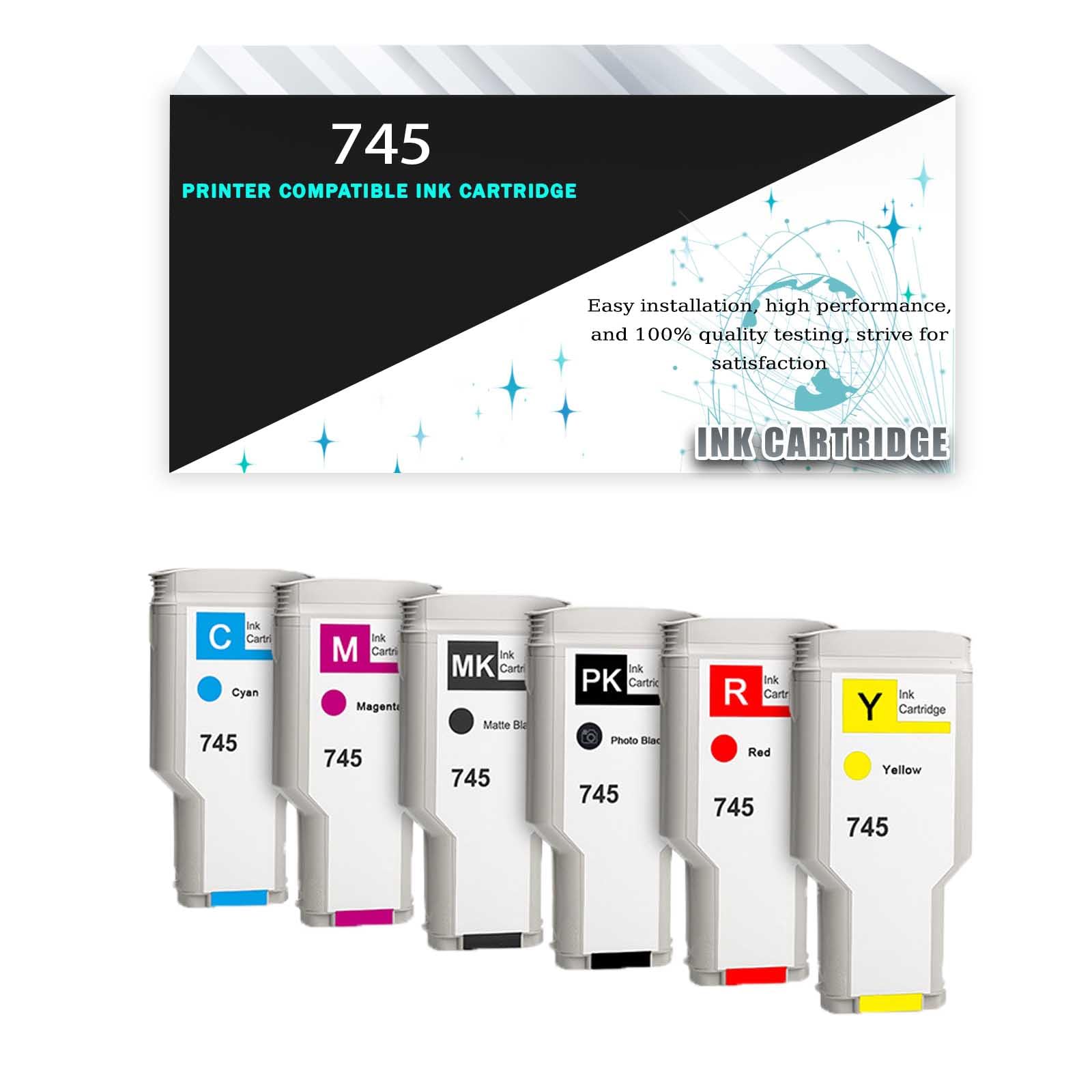 Amazon.com: H-745 Ink Cartridge Replacement Compatible for HP Designjet ...
