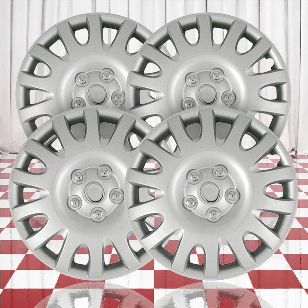 Amazon.com: Brighter Design Set of 4 16" Push-on Silver 14 Spoke ...