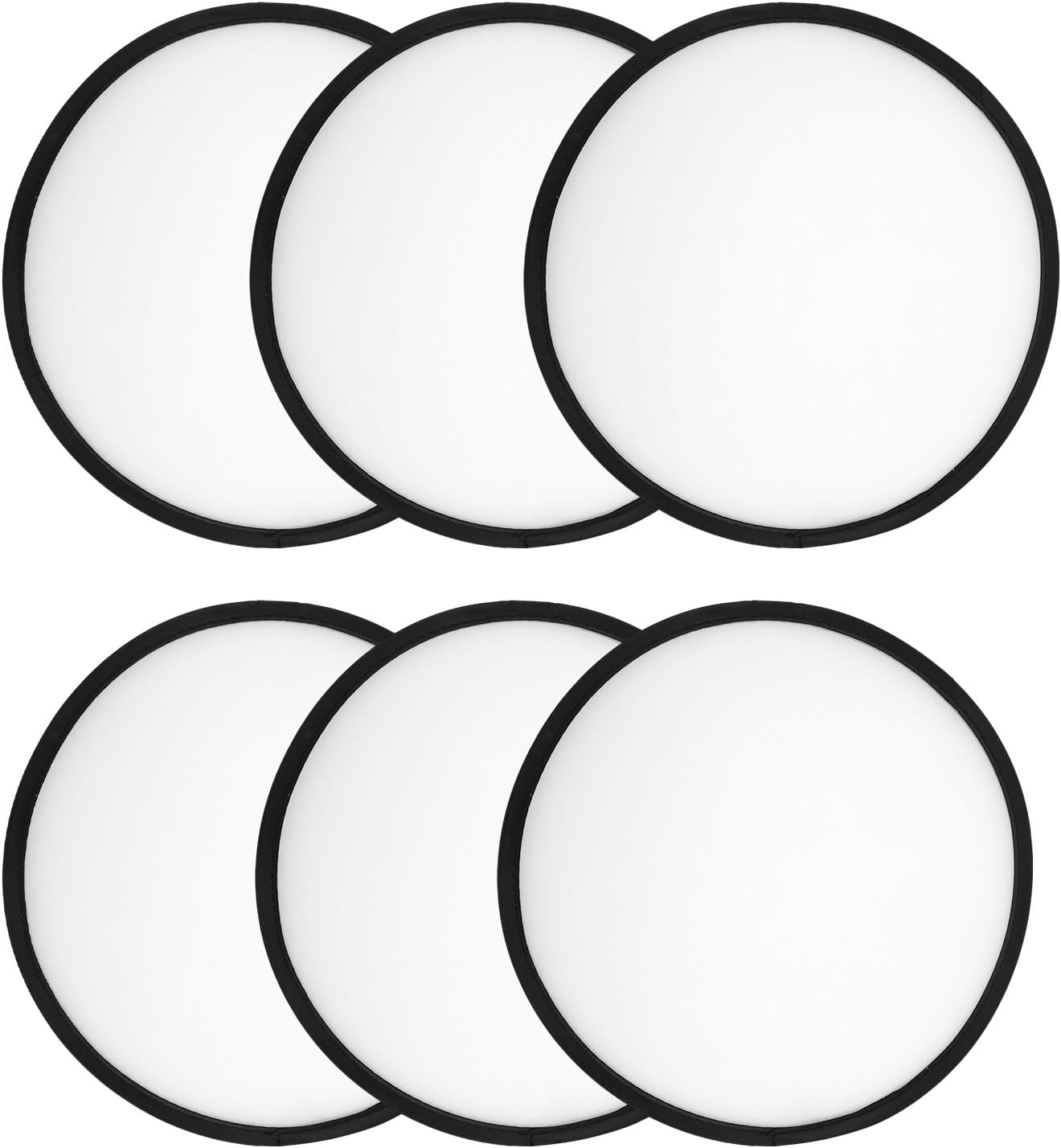 Amazon.com: 6 pcs Foldable Frisbee Fan with Storage Bag, White ...