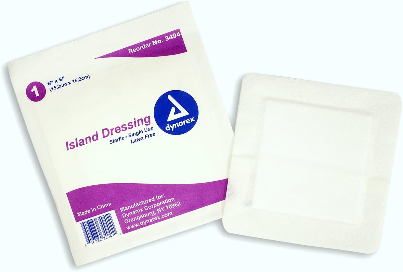 Amazon.com: Island Dressing Sterile - 6" X 6" - 25/Box : Industrial ...