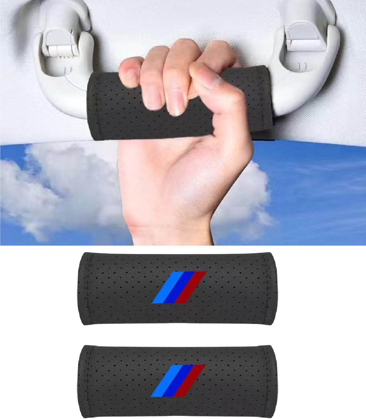 Amazon.com: 2 Pcs Leather Door Handle Cover Soft Car Handle Protector ...