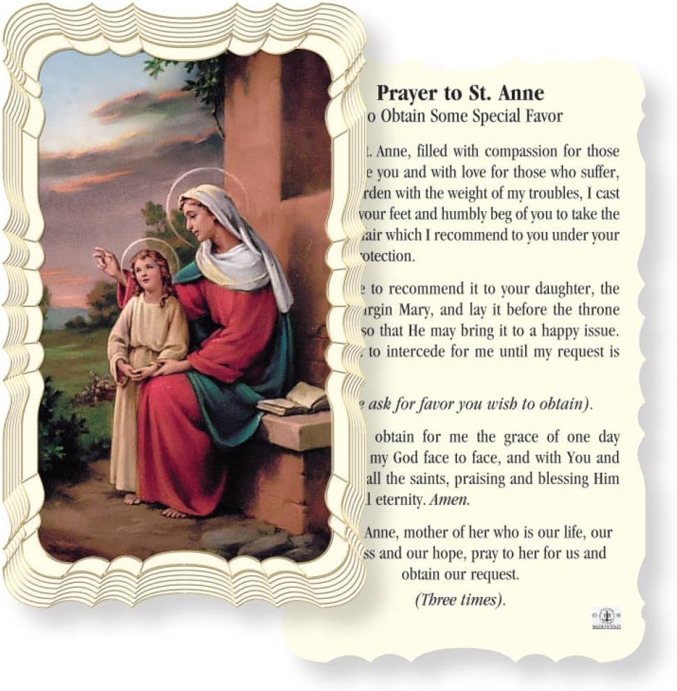 Amazon.com : Prayer to St. Anne to Obtain Special Favor Paper Holy ...