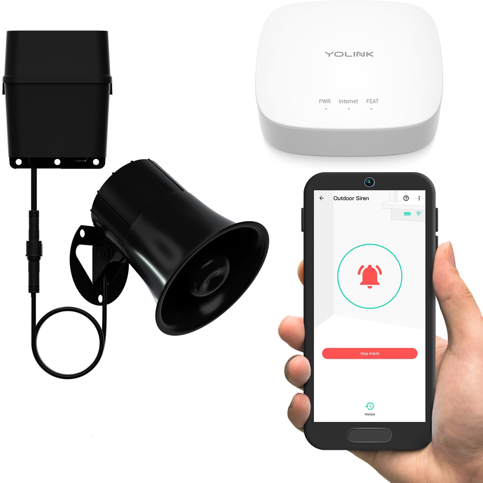 Amazon.com: Outdoor Alarm Controller 2, Battery-Powered Siren/Alarm ...