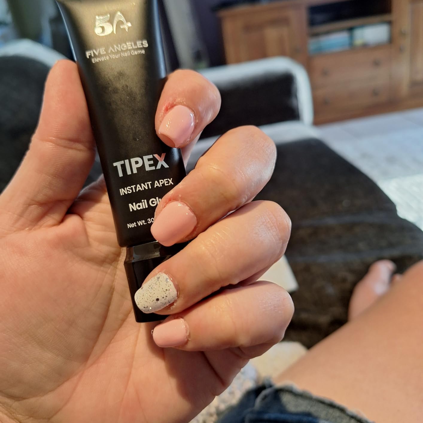 Five Angeles Tipex 30g Gel Nail Glue for Nail Tips,Solid UV Cured Nail ...