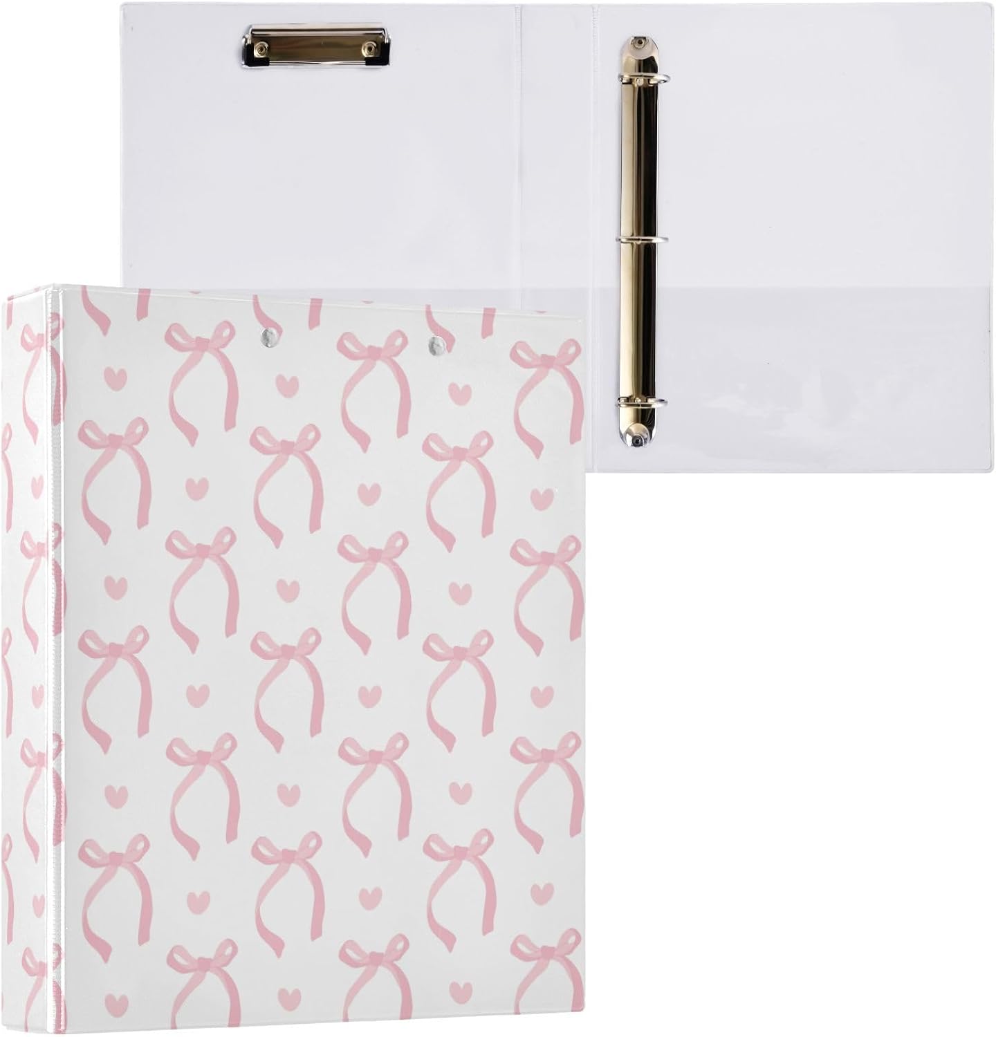 Amazon.com : Aslsiy Cute Coquette Pink Bow 3 Ring Binder - 1.5 Inch ...