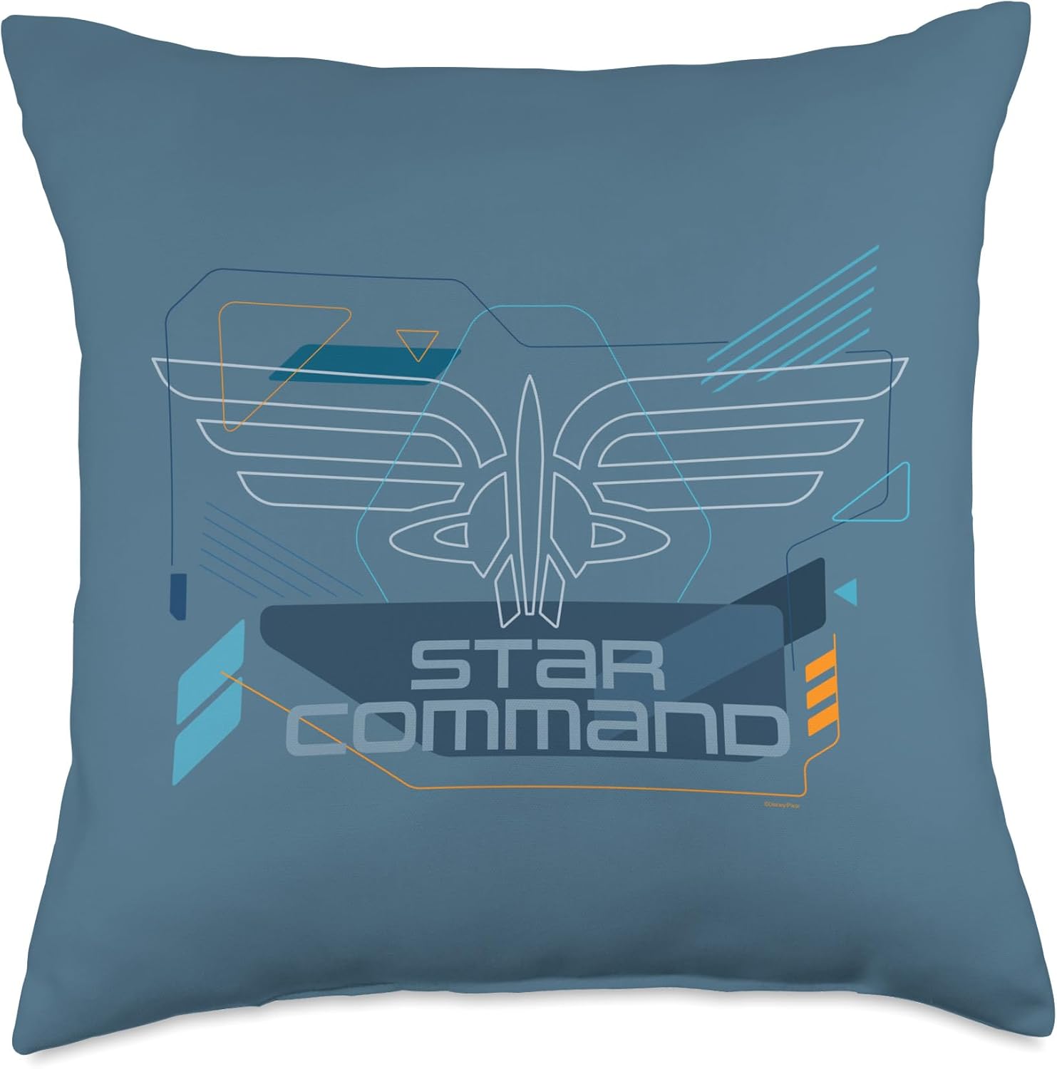Amazon.com: PIXAR Disney Lightyear Star Command Logo Throw Pillow ...