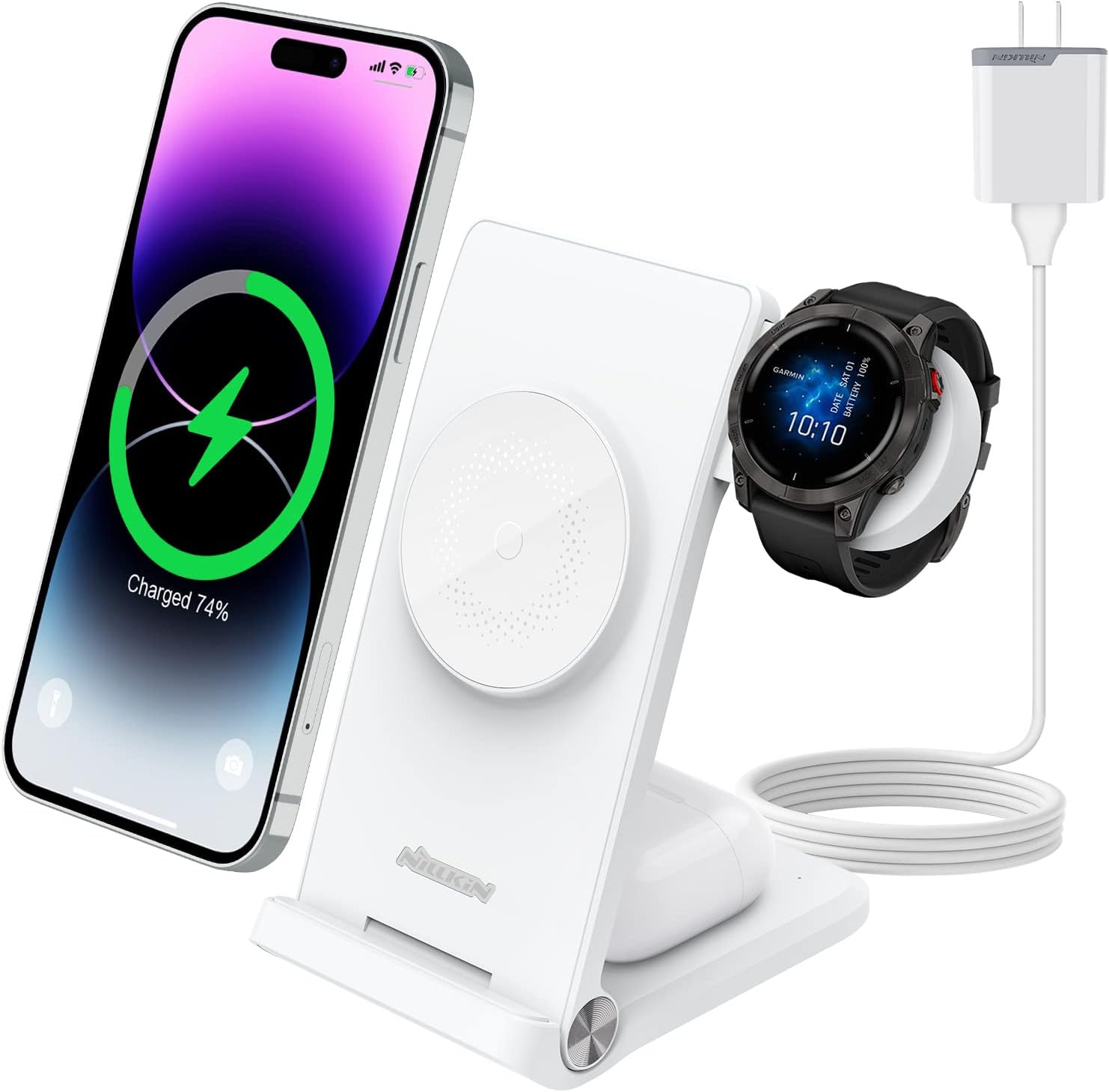 Amazon.com: Nillkin 3 in 1 Magsafe Wireless Charging Station, Garmin ...