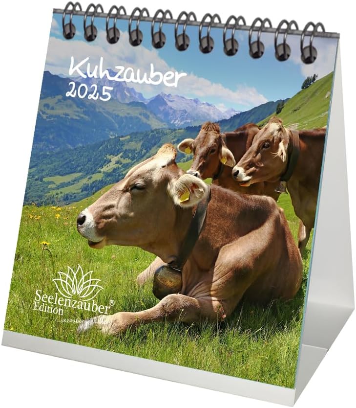 Cow Magic Calendar for 2025 Format 10 cm x 10 cm Cows Cows Beef Farm ...
