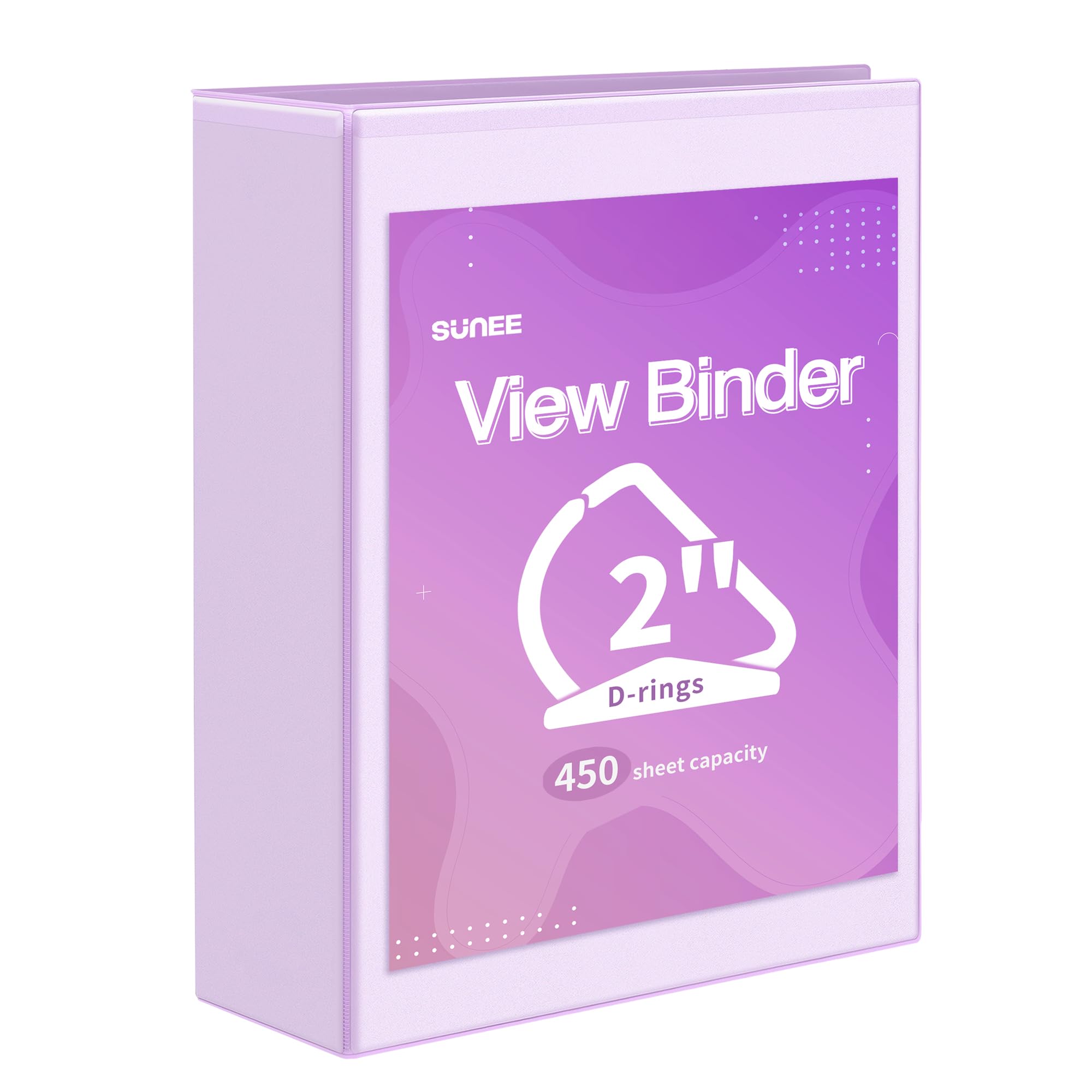 Amazon.com : SUNEE 3 Ring Binder 2 Inch, Clear View Binder Three Ring ...