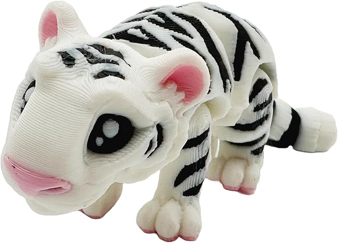 Amazon.com: Articulated Smiling Tiger 3D Fidget Toy, Mini, Little ...