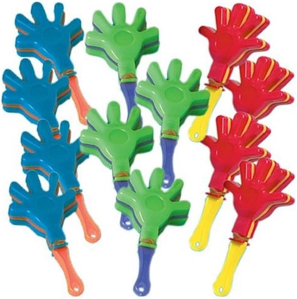 Amazon.com: Colorful Mini Hand Clapper Party Favors - 3.5" x 1.75" x 0. ...