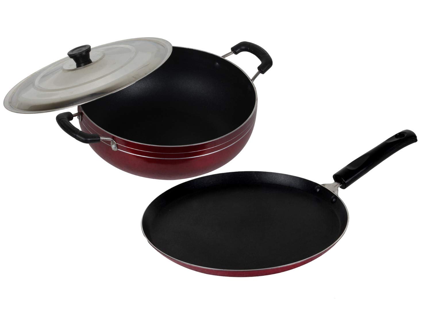 Buy EURO SLEEK 2 Piece Cookware Non Stick Aluminium Gift Set (10 Dosa ...