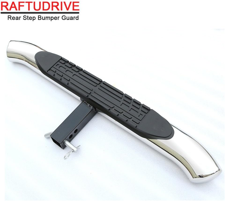 Amazon.com: RAFTUDRIVE Universal Stainless Steel 4" Curved Hitch Step ...