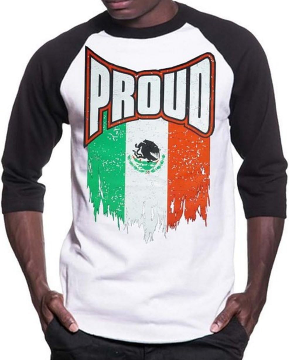 Amazon.com: Interstate Apparel Inc Men's Mexico Flag Proud Baseball T ...