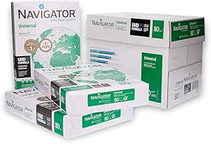 Amazon.com : Navigator Universal A4 80gsm Paper - Box of 5 Reams (5x500 Sheets) : Office Products