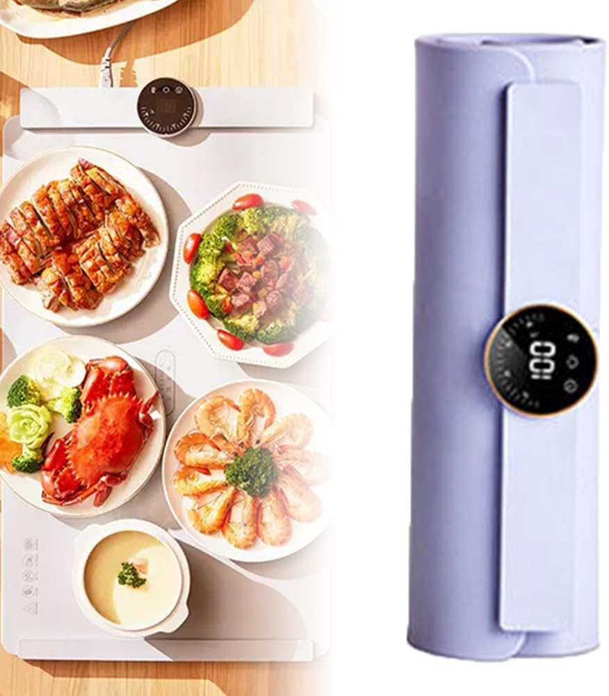 CYTBEK Food Warming Tray, Portable Folding Heating Board with Touch ...