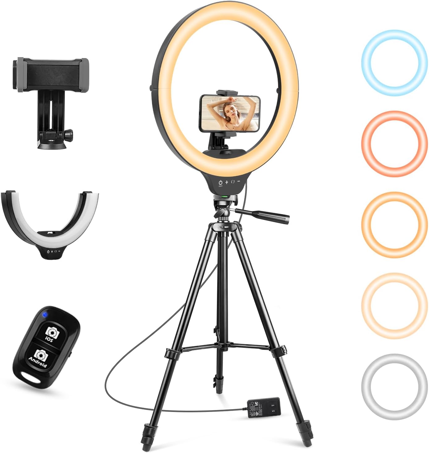 Amazon.com: Torjim 14'' Ring Light with Tripod Stand, LED Selfie Ring ...