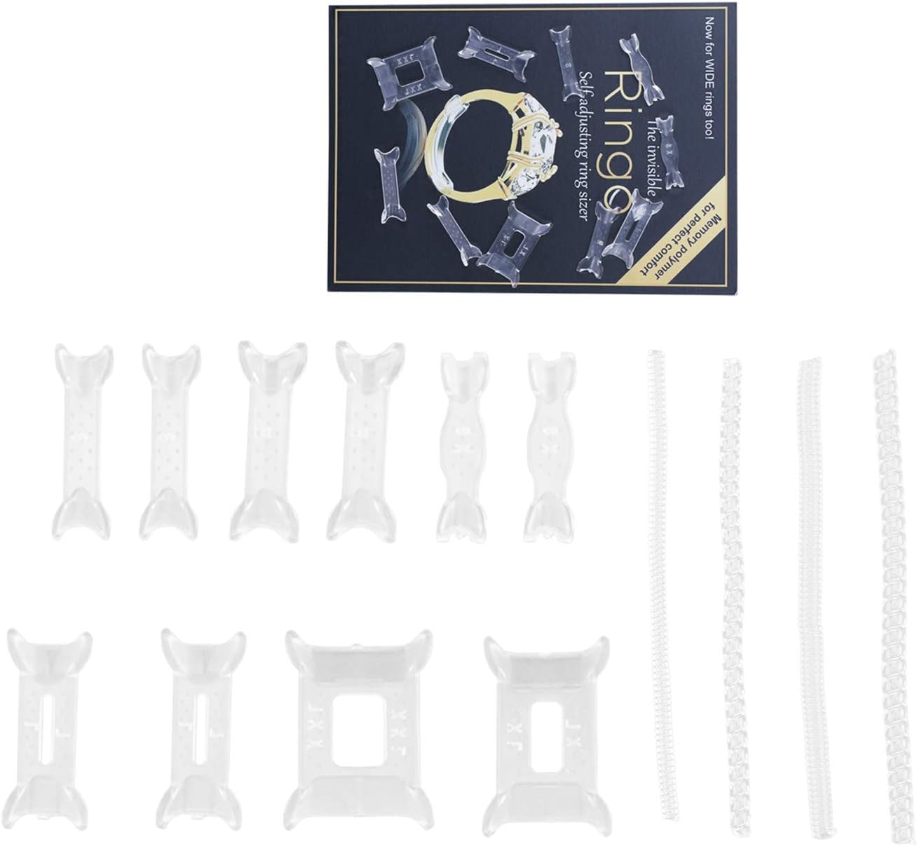 14PCS Ring Size Adjuster Set, DesignerBox Ring Guard Spacer Clip ...