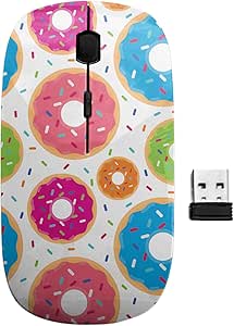 Amazon.com: sanacci 2.4GHz USB Wireless Mouse, Donut Pattern, Ergonomic ...