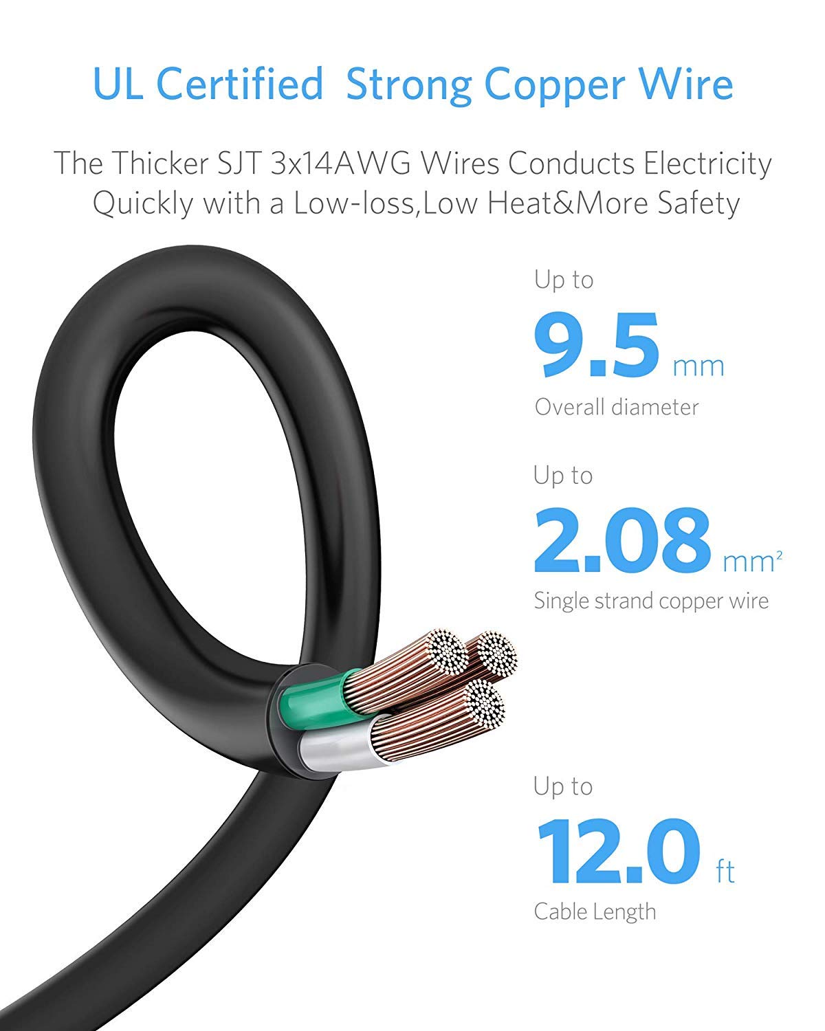 Snapklik.com : BESTEK 8-Outlet 6 Feet Extension Cord Power Strip