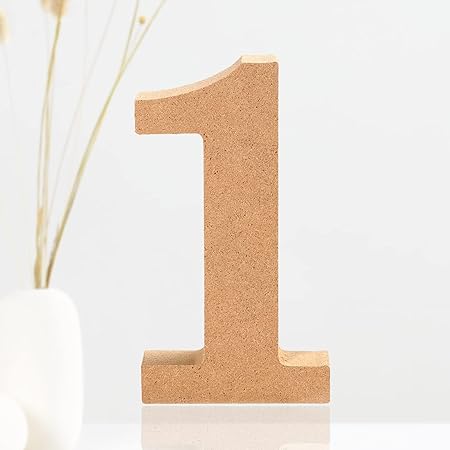 Amazon.com: AOCEAN 6 Inch White Wood Numbers, Unfinished Wood Numbers ...