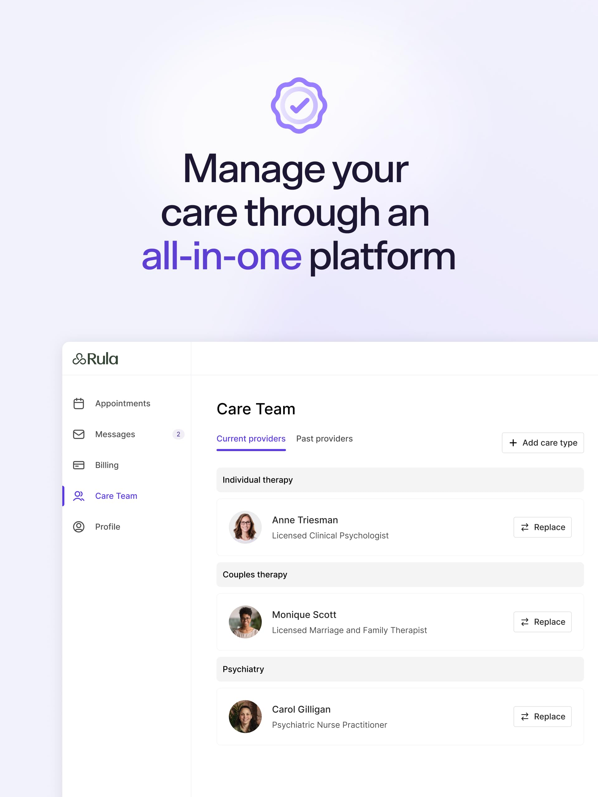 Amazon Health :: Rula talk therapy or medication management