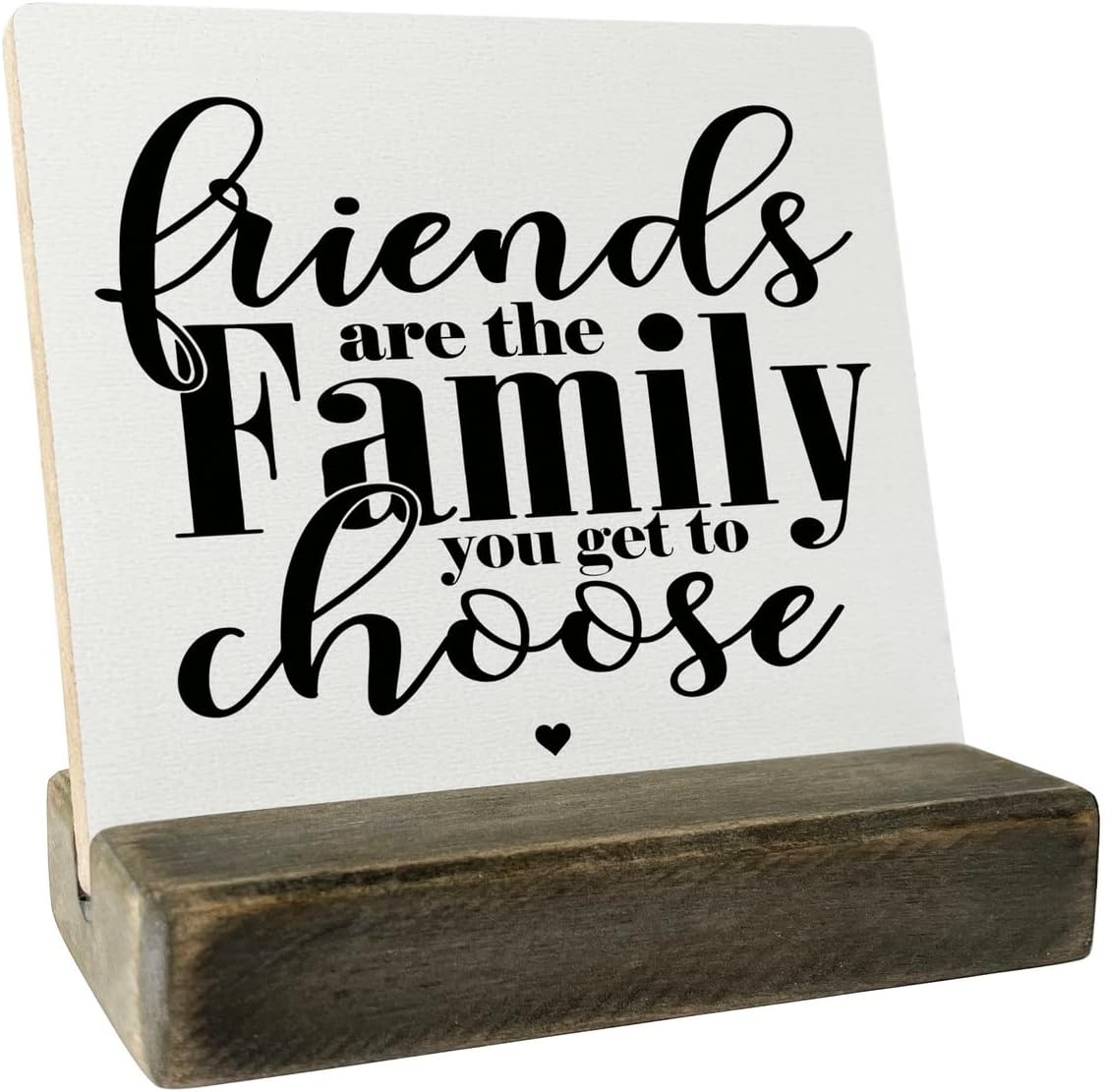 Amazon.com: Home Décor Wood Plaque Gift, Friends Are The Family We ...
