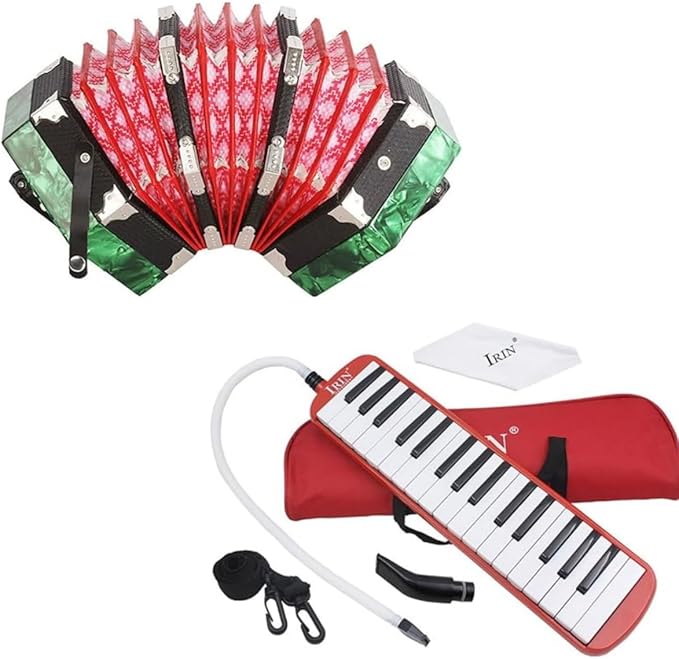 Amazon.com: Btuty Concertina Accordion 20-Button 40-Reed And 32 Keys ...
