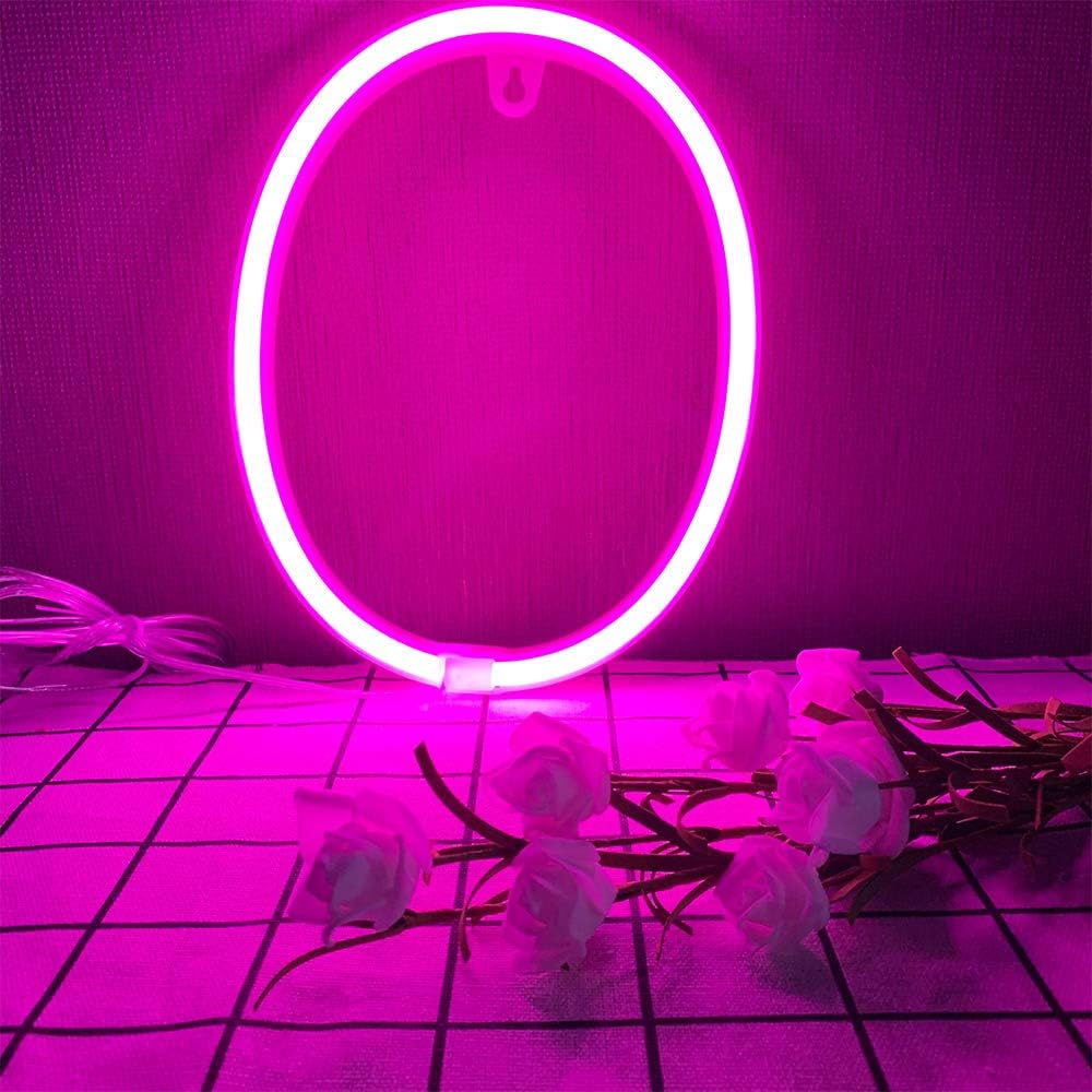 ENUOLI LED Neon Letter Sign Pink Night Lights Light up Words Sign Gift ...