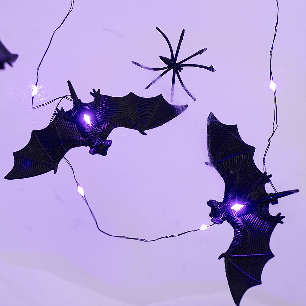 Snapklik.com : BOHON Halloween Lights String 30 LEDs Bat Fairy Lights